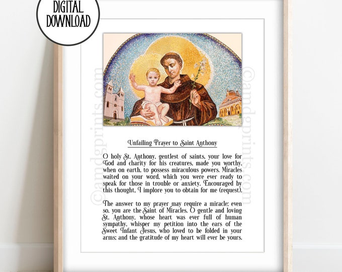 Litany to St. Anthony Printable, St. Anthony of Padua Prayer, St ...