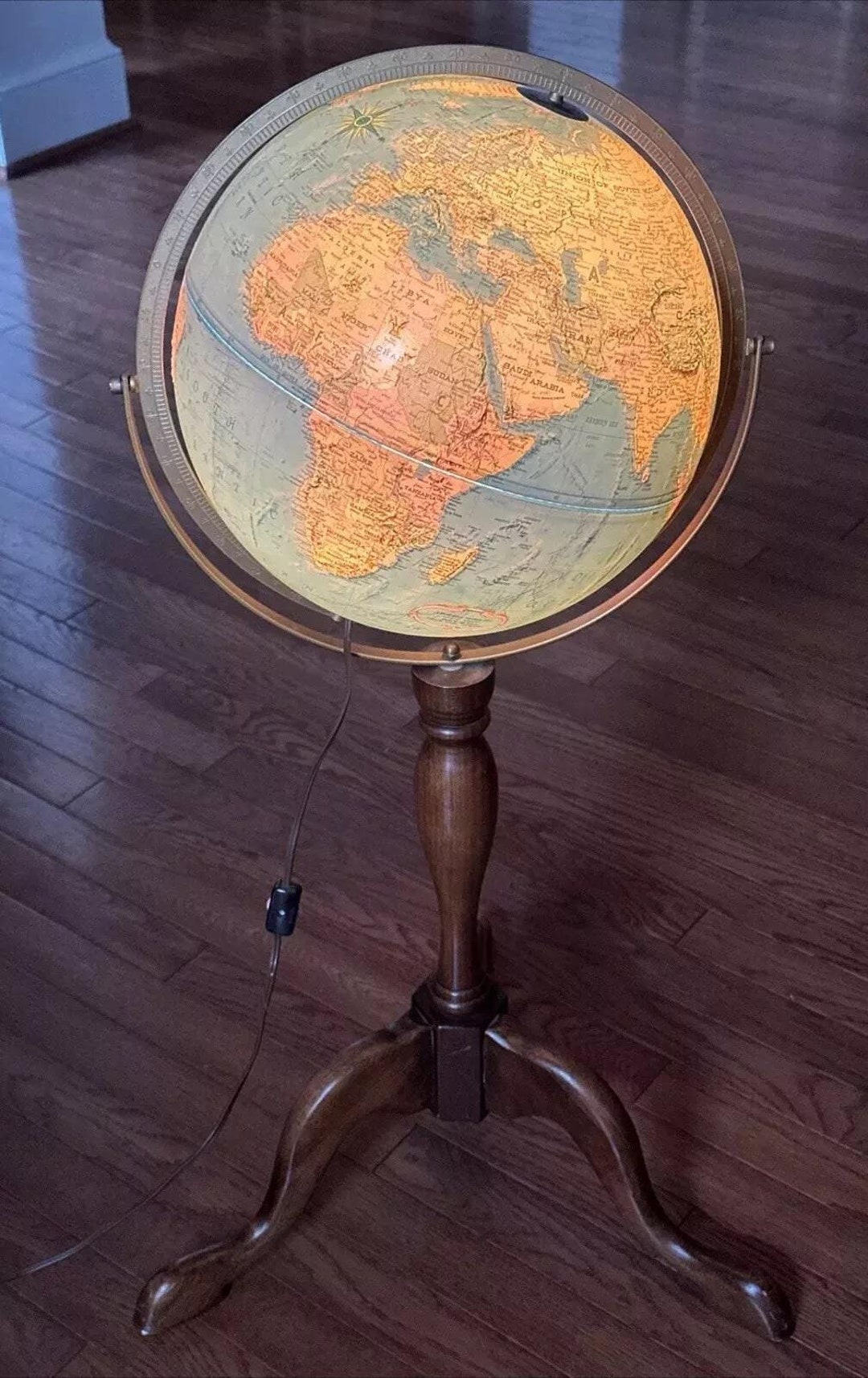 VTG REPOGLE World Premiere Illuminated Floor Globe 12” Dia. W/ Raised ...