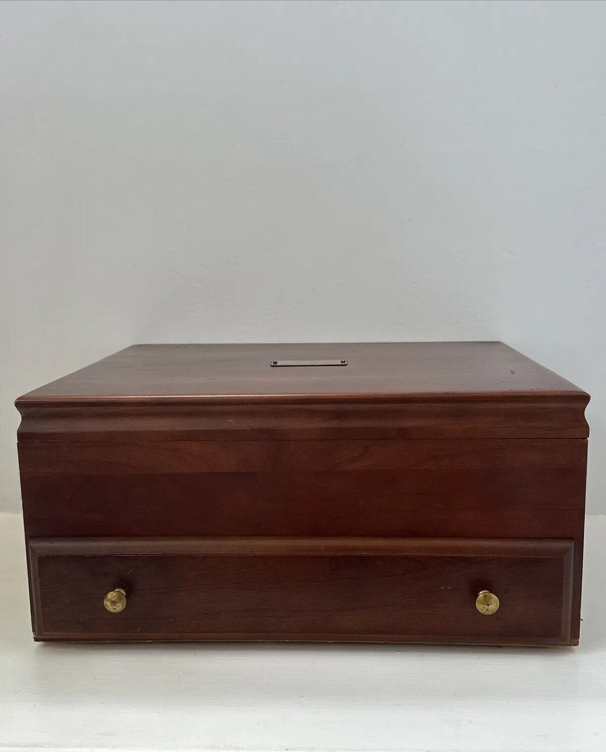 VTG LUNT STERLING Wood Large Silverware Flatware Storage Box - Etsy