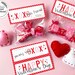 PRINTABLE Valentine Card, Treat Bag Topper Valentine, Printable Kids ...
