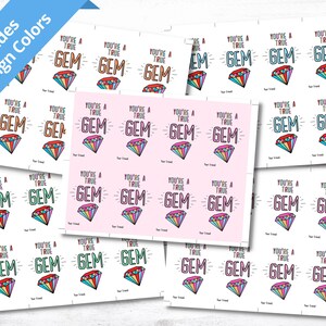 PRINTABLE Party Favor Tag, Ring Pop Party Favor Thank You Card, Easy ...