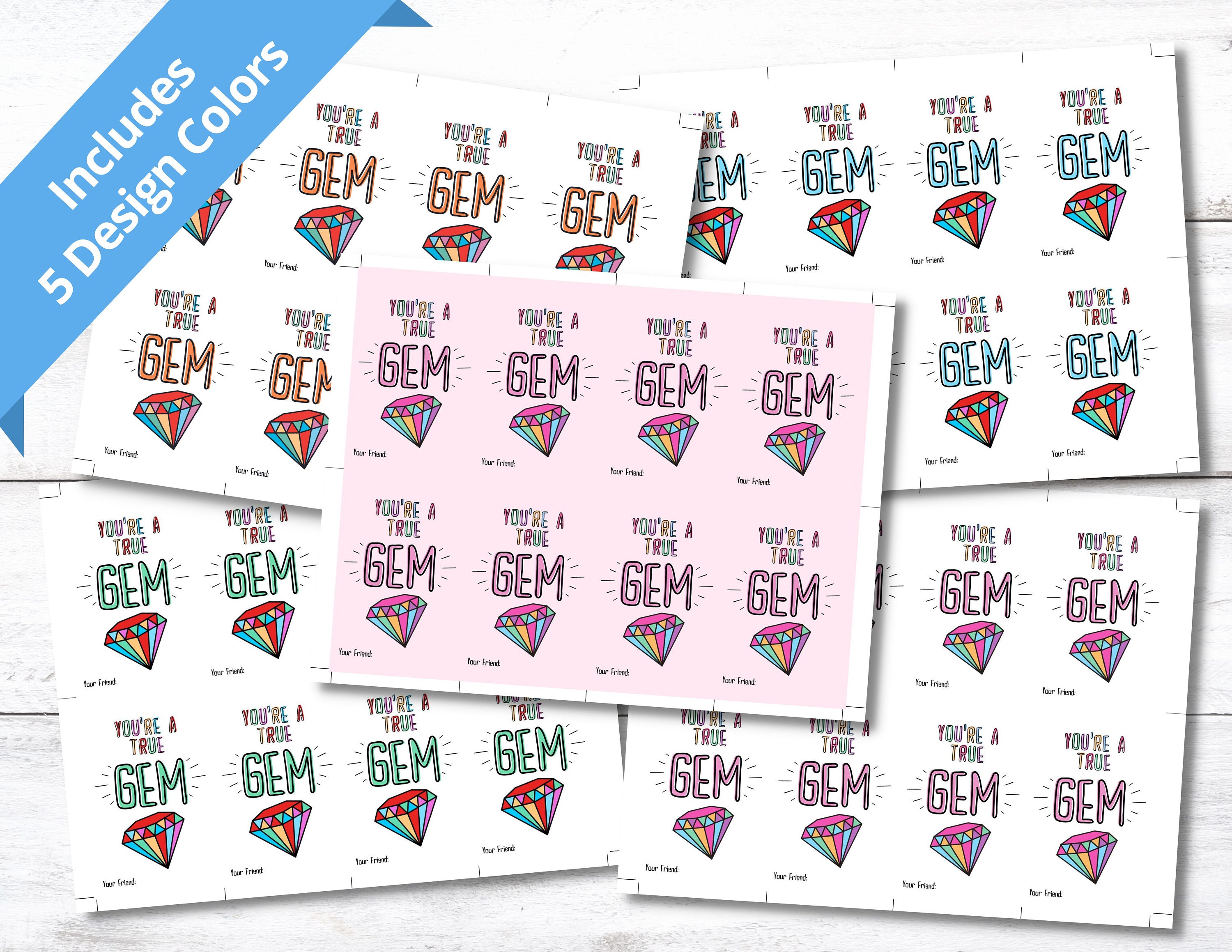PRINTABLE Party Favor Tag, Ring Pop Party Favor Thank You Card, Easy ...
