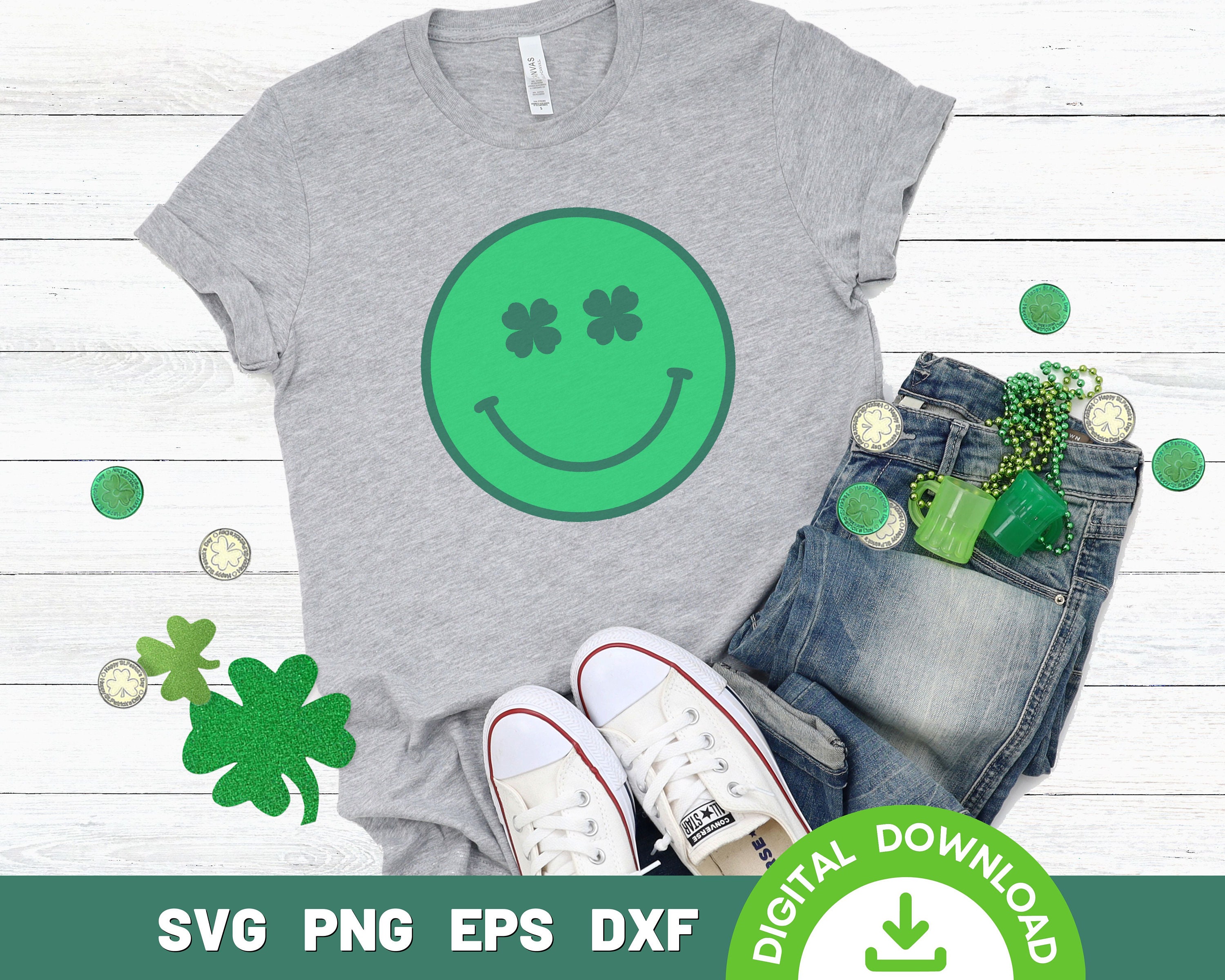 Smiley Face SVG DIGITAL DOWNLOAD! for Saint Patrick’s Day Shirts, Party ...