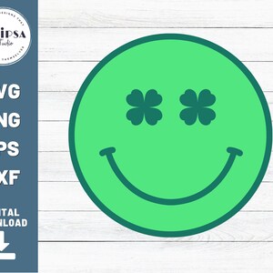 Smiley Face SVG DIGITAL DOWNLOAD! for Saint Patrick’s Day Shirts, Party ...