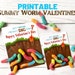 PRINTABLE Valentine Card, Gummy Worm Valentine Card, Printable ...