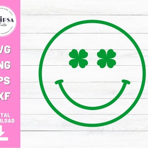 Smiley Face SVG DIGITAL DOWNLOAD for Saint Patricks Day Shirts, Party ...