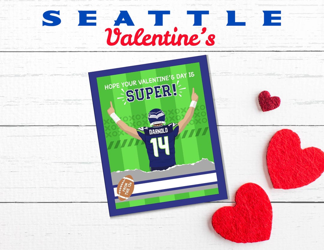 PRINTABLE Seahawks Valentine Instant Download, Go Hawks Super Bowl ...