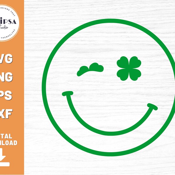 Shamrock Smiley Face - Etsy