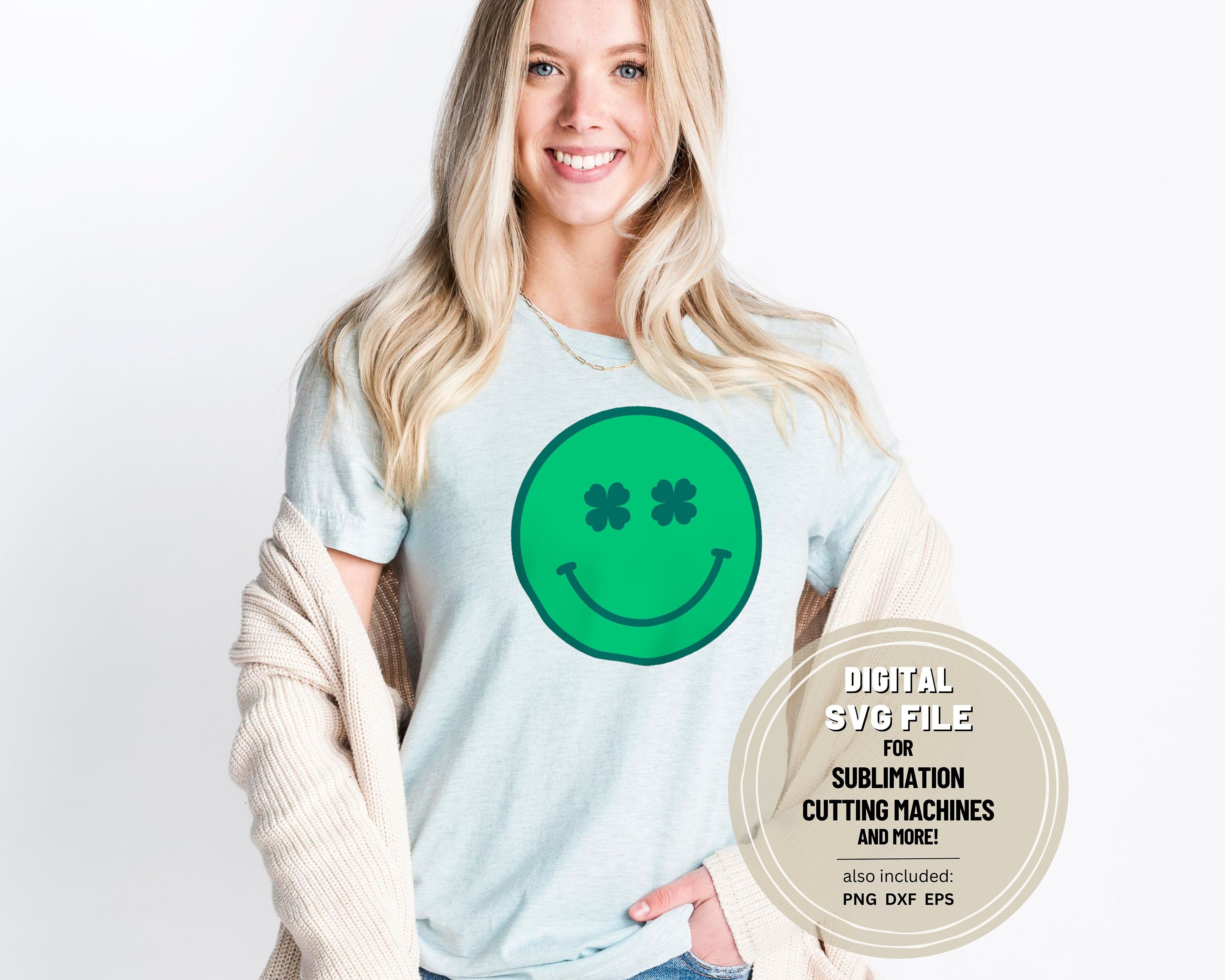 Smiley Face SVG DIGITAL DOWNLOAD! for Saint Patrick’s Day Shirts, Party ...