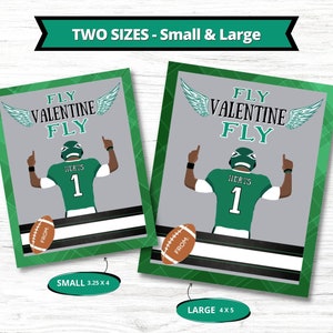 PRINTABLE Eagles Valentine Instant Download, Fly Eagles Fly Valentine ...