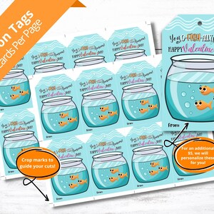 PRINTABLE Valentine Card, Goldfish Valentine Card, Printable Classroom ...