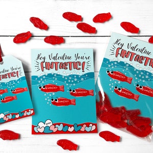 PRINTABLE Valentine Card, Swedish Fish Valentine Card, Printable ...