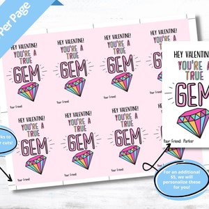 PRINTABLE Valentine Card, Ring Pop Valentine Card, Printable Classroom ...