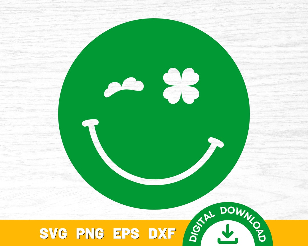 Smiley Face SVG DIGITAL DOWNLOAD! for Saint Patrick’s Day Shirts, Decor ...