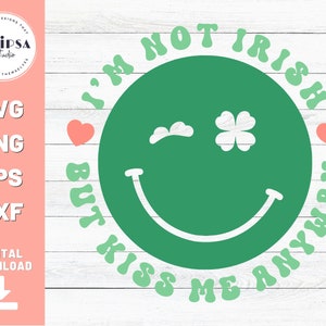 Irish Smiley Face SVG DIGITAL DOWNLOAD for Saint Patrick’s Day Shirts ...