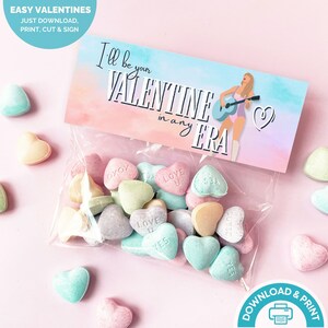 PRINTABLE Valentine Era Bag Topper Cards, Swiftie Valentines, Eras ...