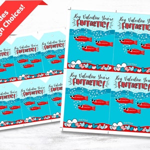 PRINTABLE Valentine Card, Swedish Fish Valentine Card, Printable ...