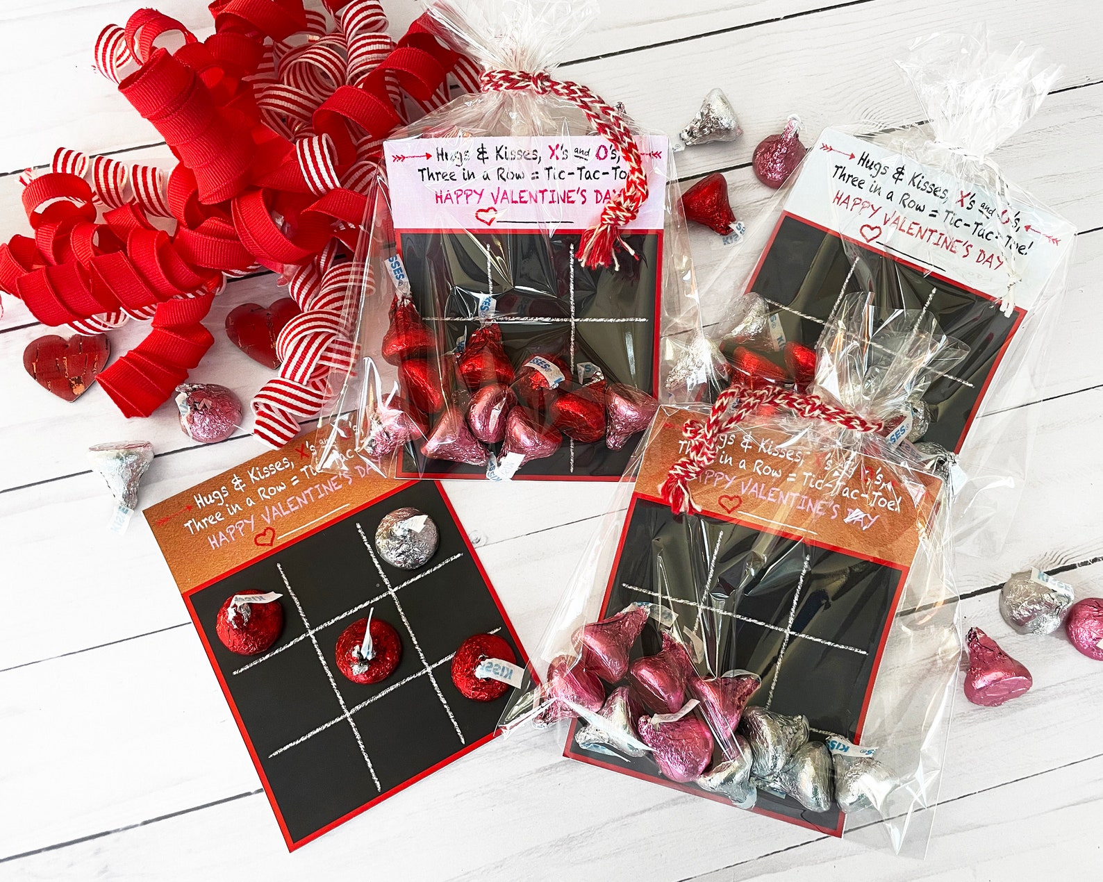 PRINTABLE Tic Tac Toe Valentine's Day Cards, Valentine Tic Tac Toe Card ...