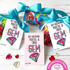 PRINTABLE Valentine Card, Ring Pop Valentine Card, Printable Classroom ...