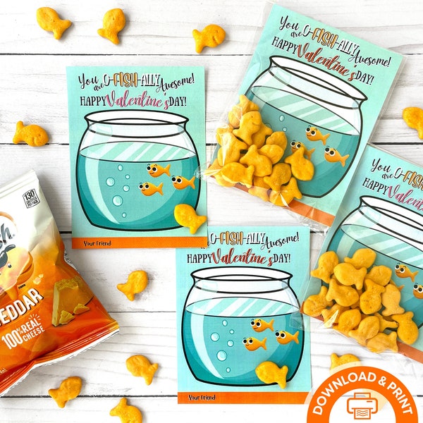 Printable Goldfish Card - Etsy