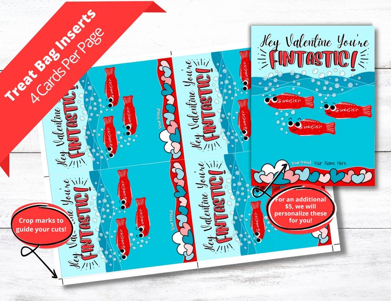 PRINTABLE Valentine Card, Swedish Fish Valentine Card, Printable ...