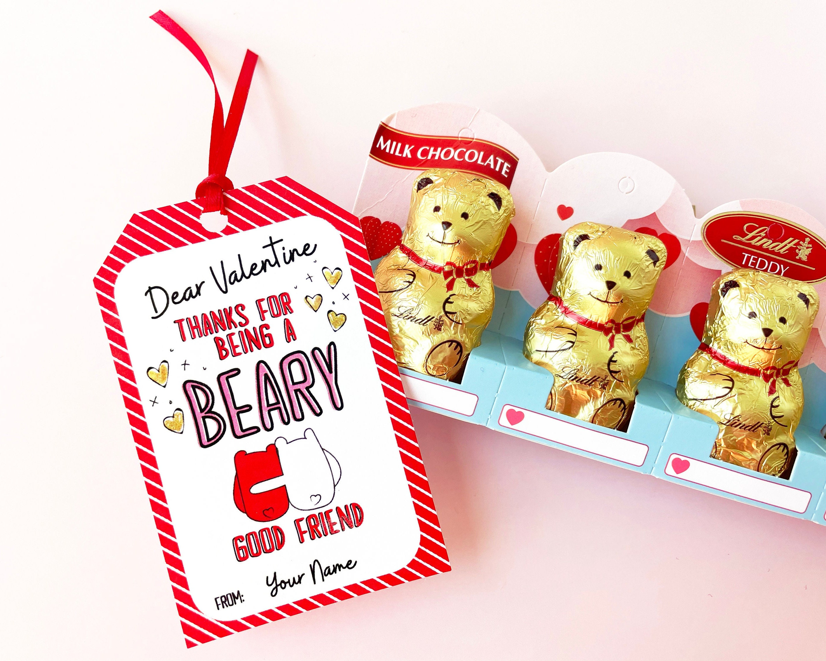 PRINTABLE Valentine Card, Gummy Bear Valentine Card, Printable ...