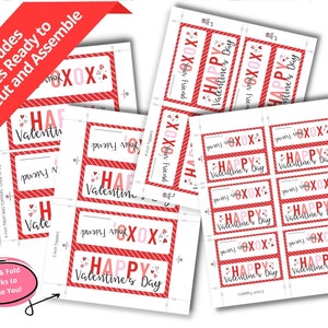 PRINTABLE Valentine Card, Treat Bag Topper Valentine, Printable Kids ...