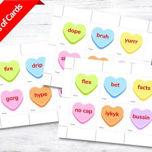 PRINTABLE Valentine Card, Gen Z Conversation Heart Valentine Card ...