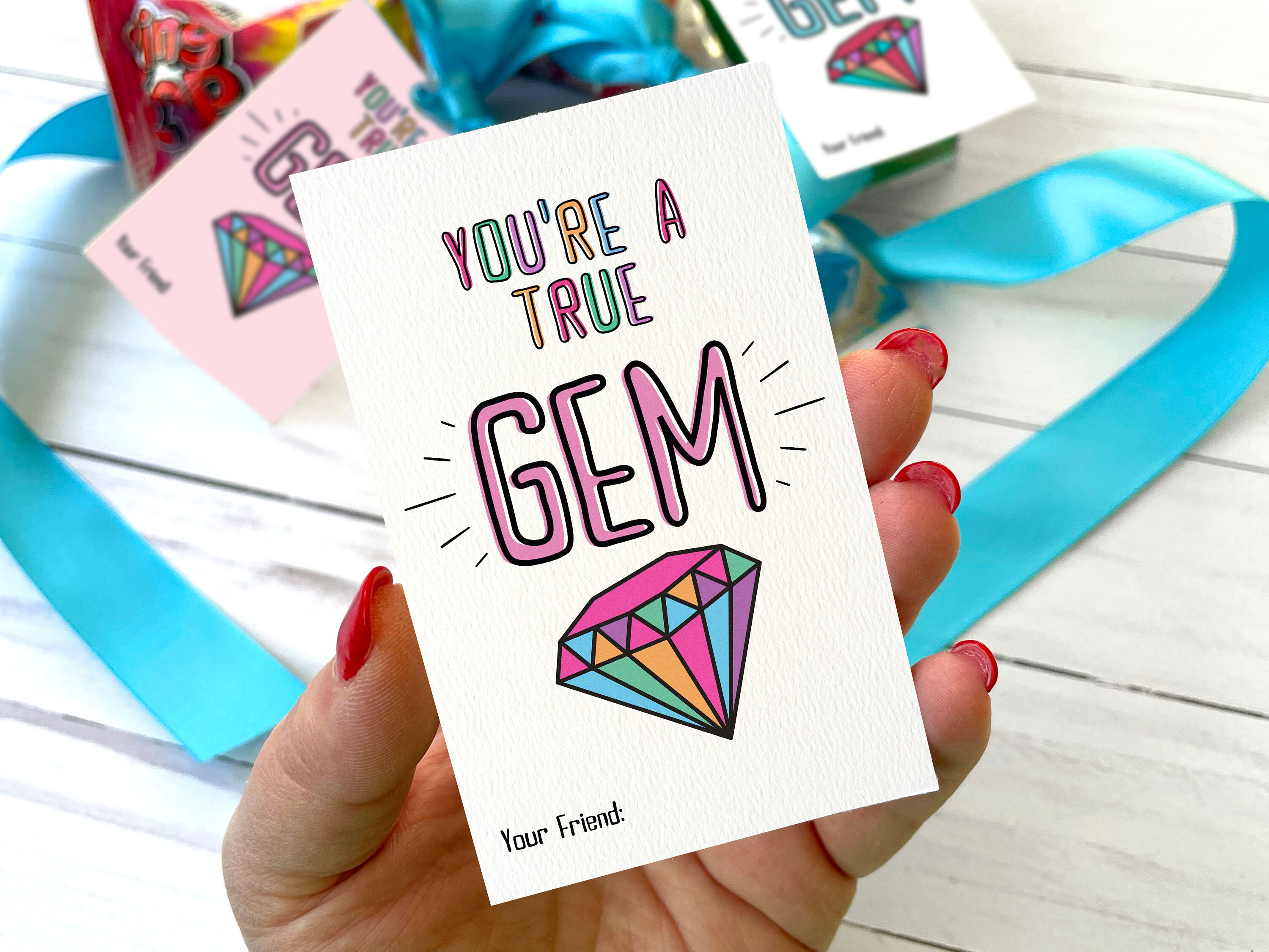 PRINTABLE Party Favor Tag, Ring Pop Party Favor Thank You Card, Easy ...