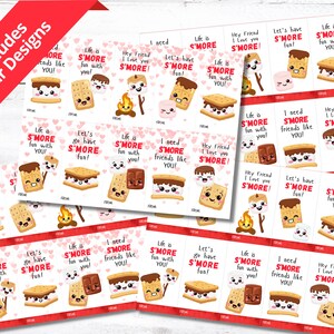 PRINTABLE Valentine Treat Bag Toppers, Smores Valentine Cards for Kids ...