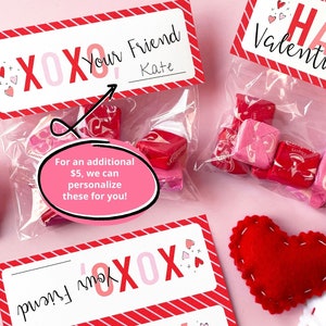 PRINTABLE Valentine Card, Treat Bag Topper Valentine, Printable Kids ...