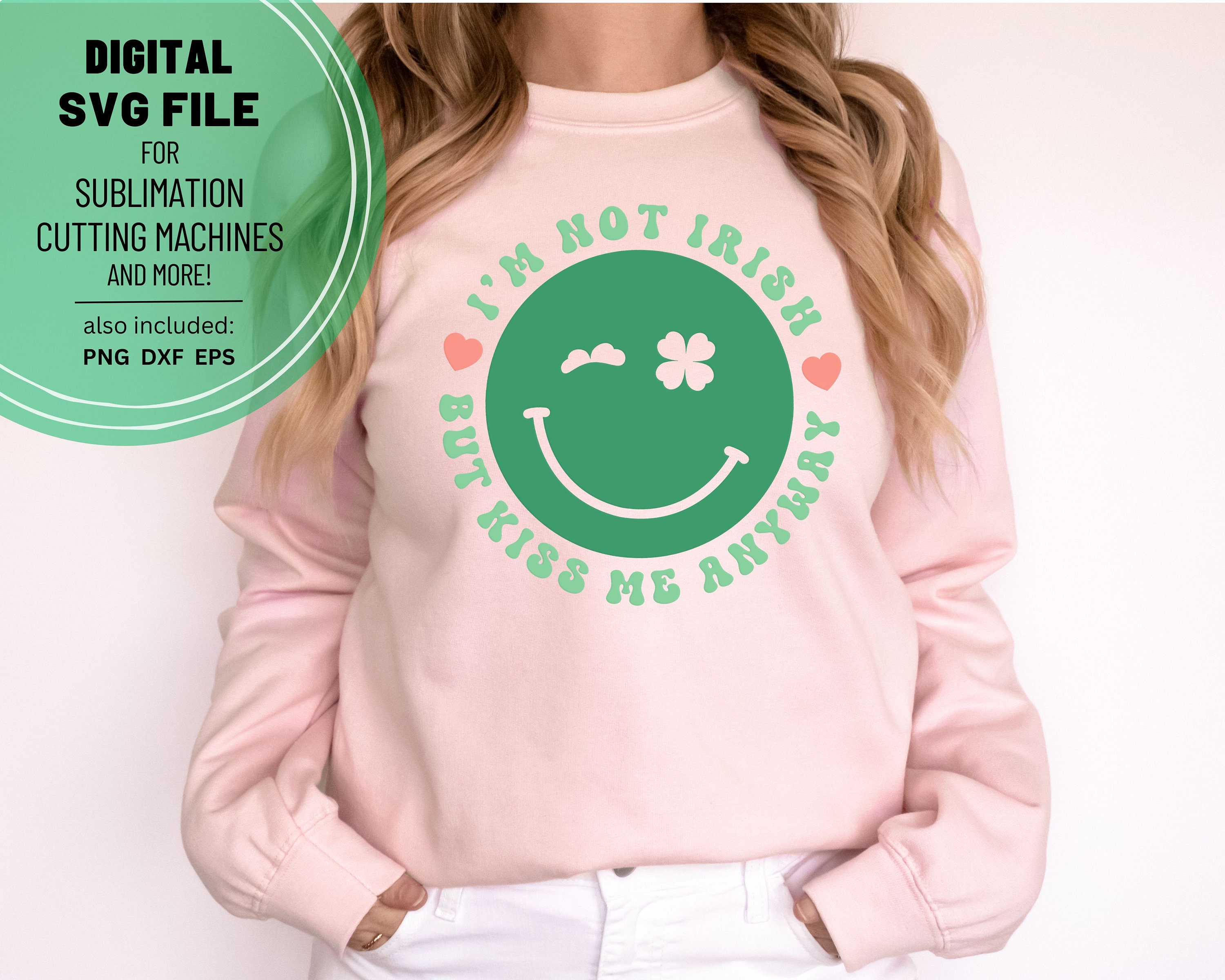 Irish Smiley Face SVG DIGITAL DOWNLOAD for Saint Patricks Day - Etsy UK
