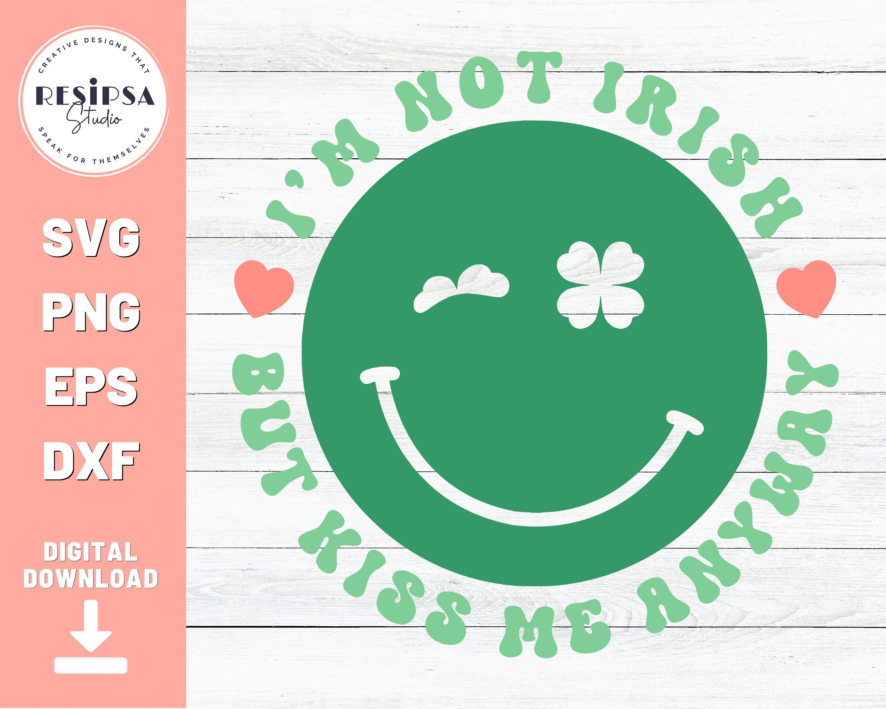 Irish Smiley Face SVG DIGITAL DOWNLOAD for Saint Patricks Day - Etsy ...