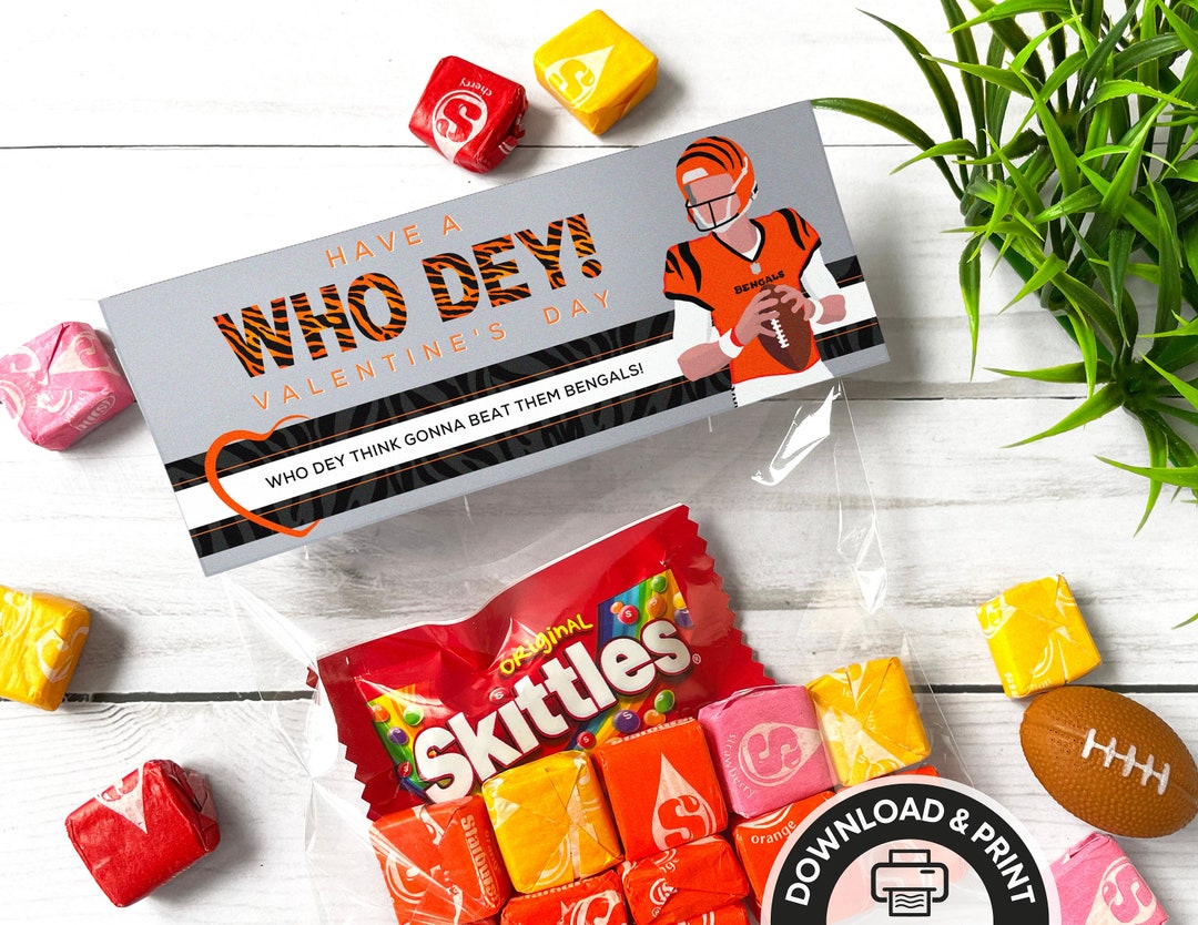 PRINTABLE Cincinnati Bengals Valentine Instant Download, Who Dey ...