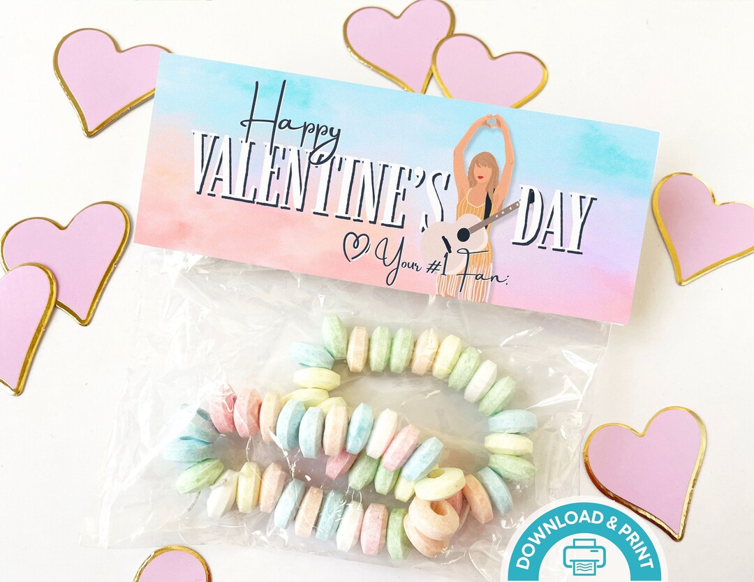PRINTABLE Valentine Era Bag Topper Cards, Swiftie Valentines, Eras ...