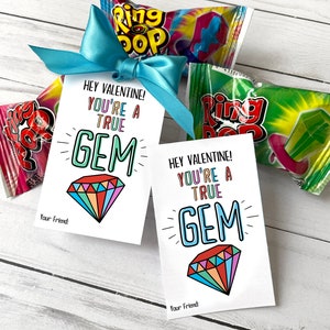 PRINTABLE Valentine Card, Ring Pop Valentine Card, Printable Classroom ...