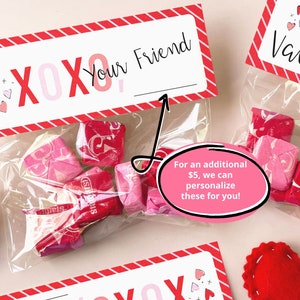 PRINTABLE Valentine Card, Treat Bag Topper Valentine, Printable Kids ...