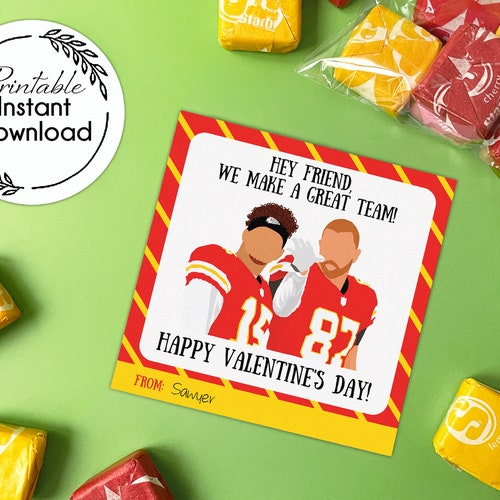 Mahomie Valentine Printable // Patrick Mahomes Kansas City - Etsy