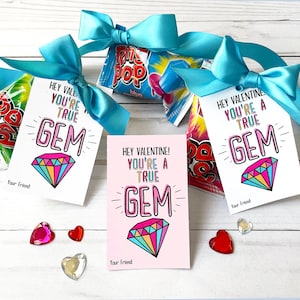 PRINTABLE Valentine Card, Ring Pop Valentine Card, Printable Classroom ...