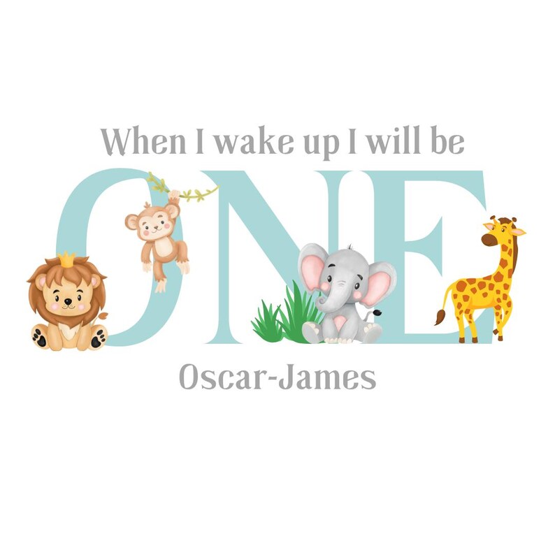 When I Wake up I Will Be- Jungle Theme - Etsy