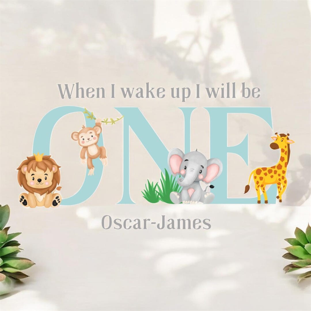 When I Wake up I Will Be- Jungle Theme - Etsy
