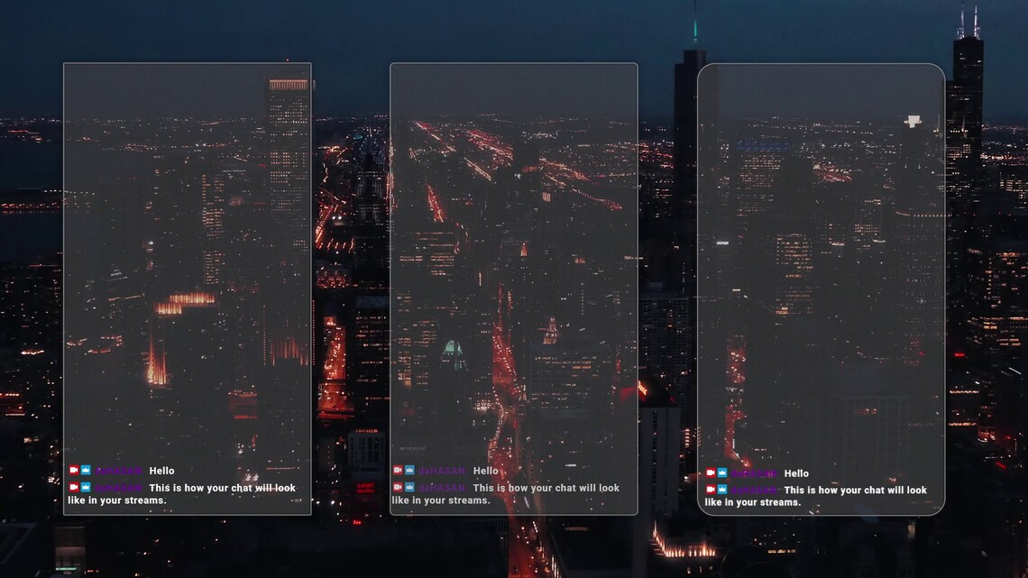 Twitch Chat Box Scalable Mix and Match Stream Overlays for - Etsy