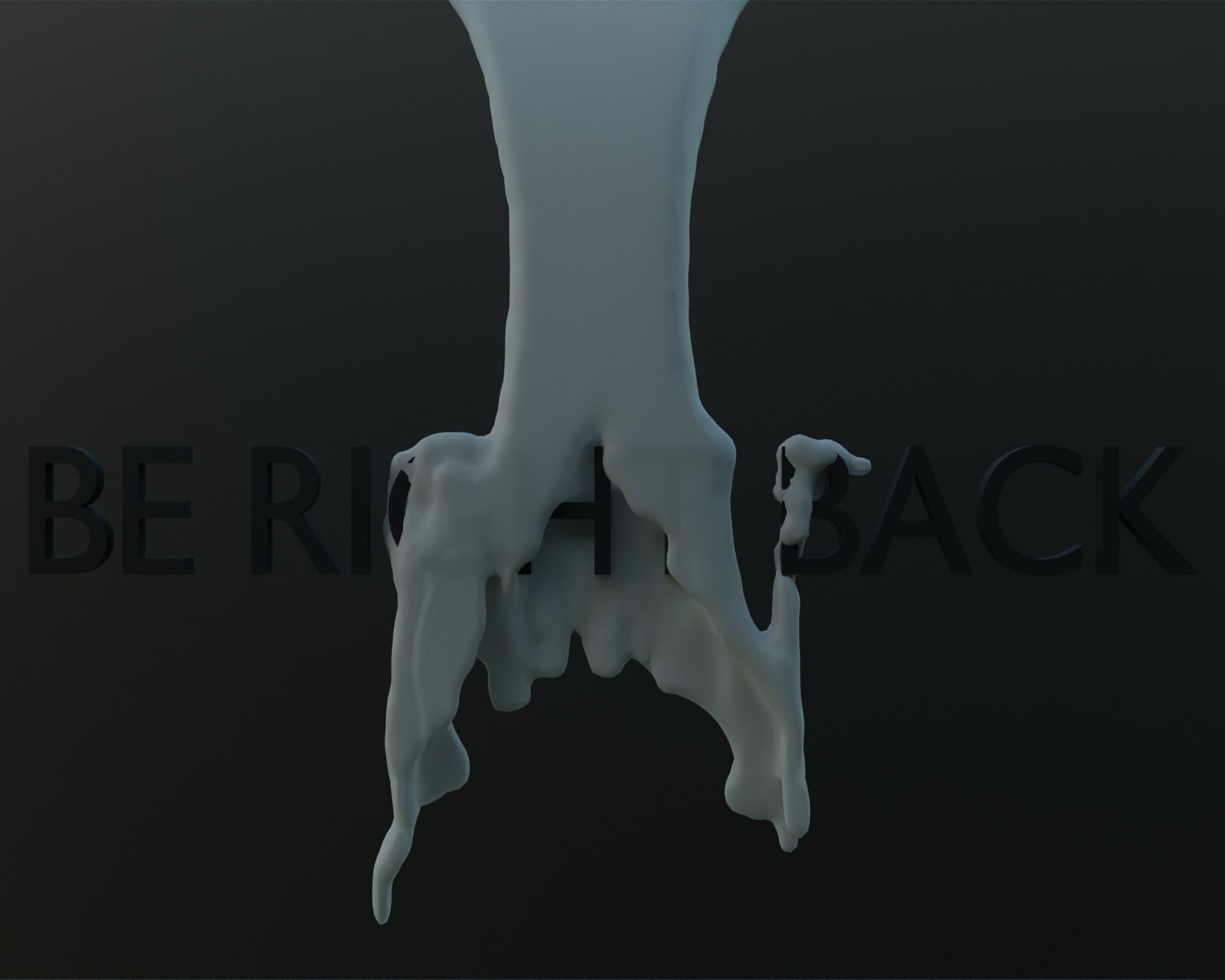 Milk Be Right Back Screen, BRB Animated Scene, Cute Dark Halloween ...