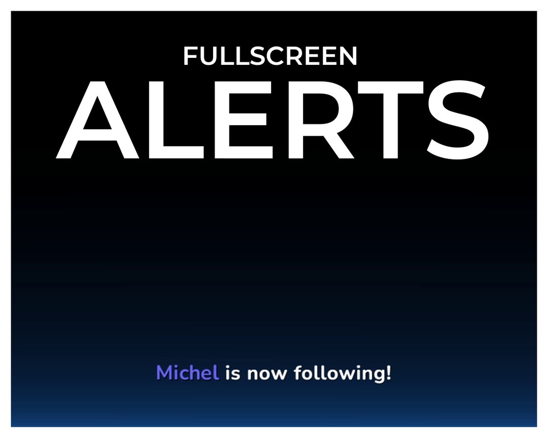 Animierte Vollbild Neon Alerts, 9 Farben mit Sound, Folge Subscribe ...