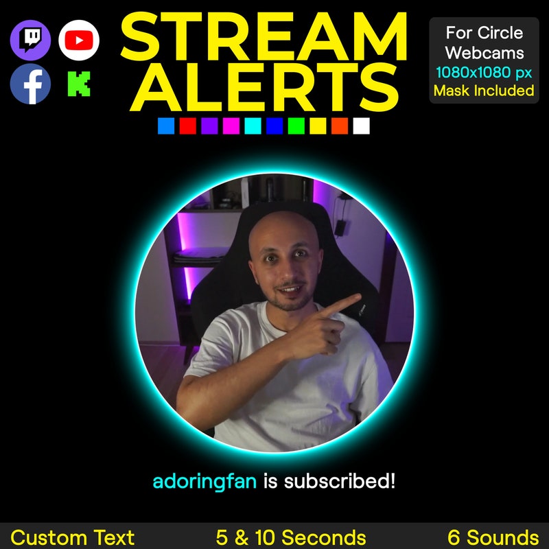 Youtube Live Circle - Etsy