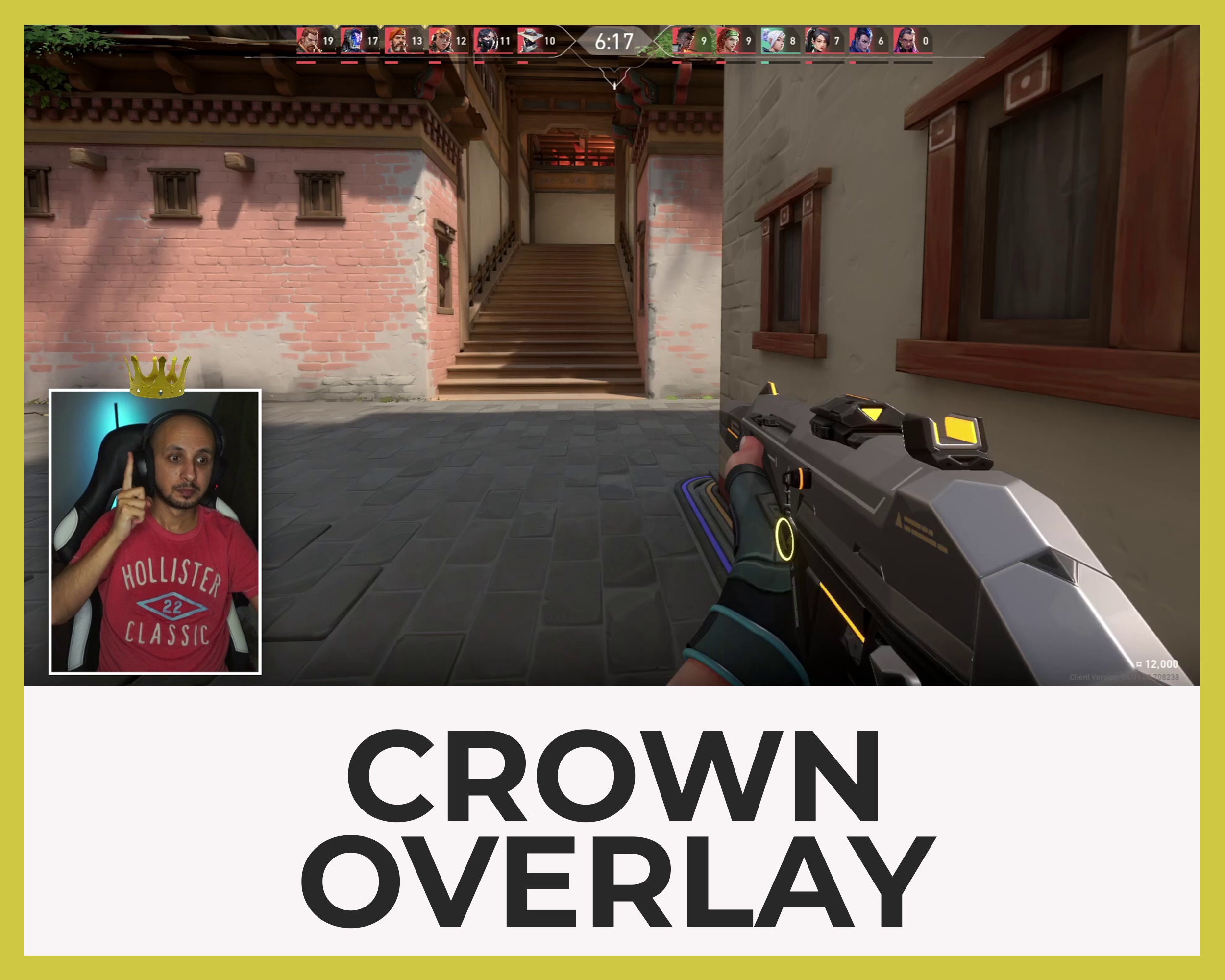 Crown Animated Twitch Overlay for Streamers, Easy to Implement via OBS ...