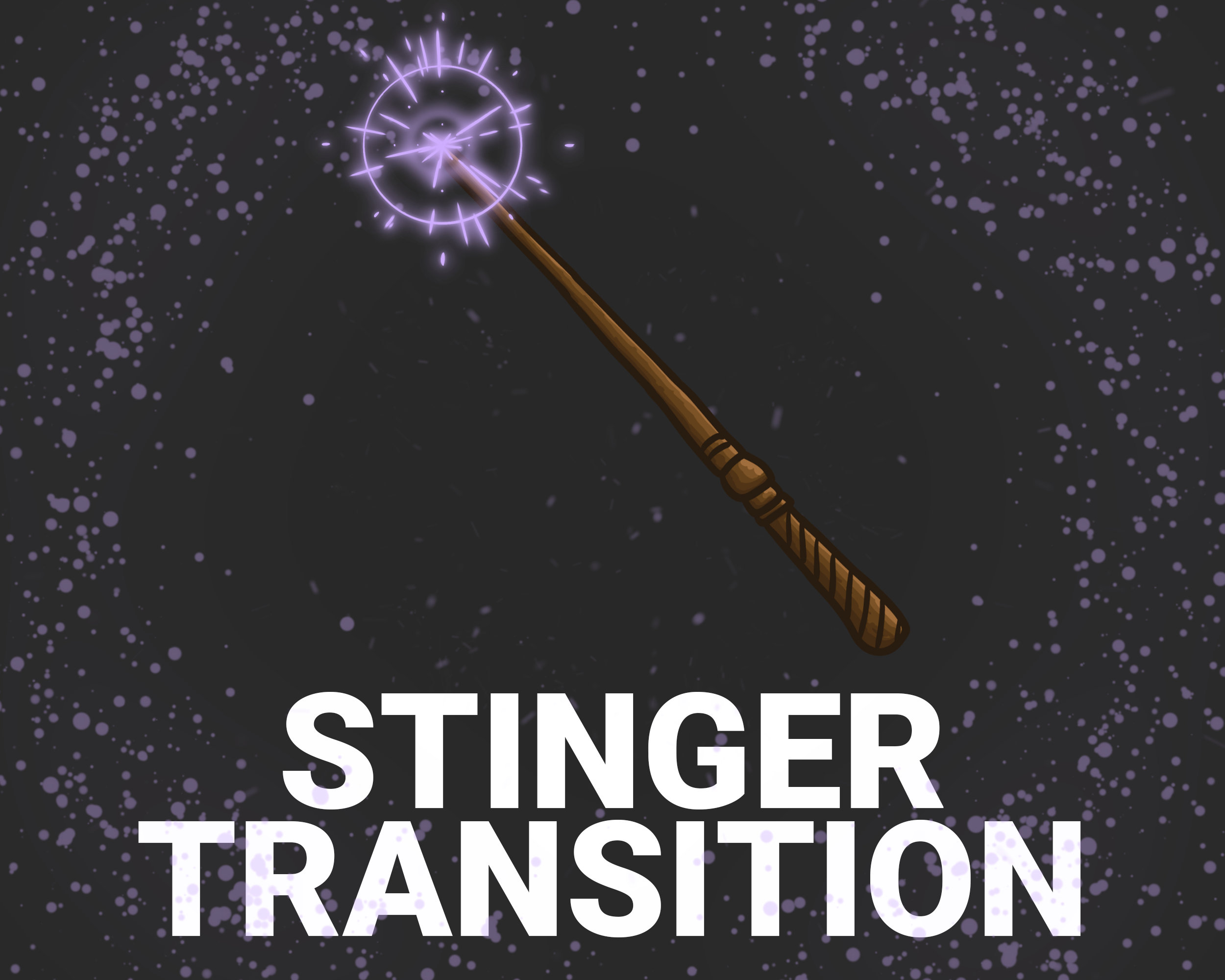 Magic Wand Stinger Transition, Magical Cute Animated Twitch Overlays ...