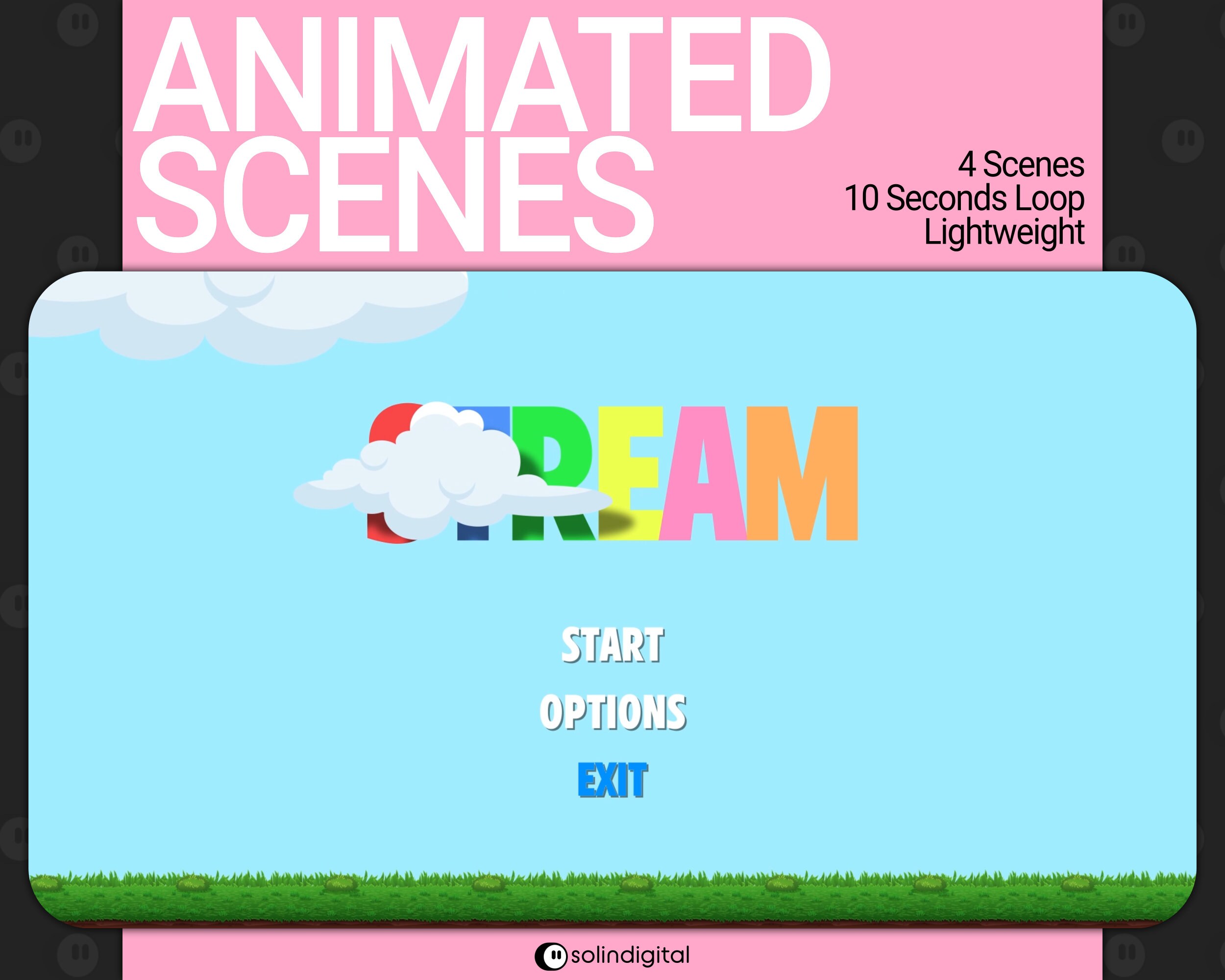 Game Title Screen Animated Scenes, BRB, Be Right Back Screen, Twitch ...