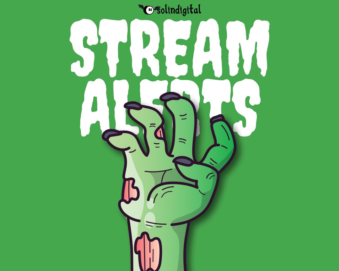 Zombie Hand Stream Alerts | Spooky Undead Text Animation | Twitch Kick ...