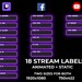 Animated Purple Saber Stream Labels, Twitch Labels, Latest Follower ...